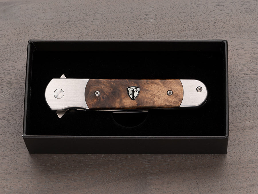Roadrunner - Burlwood – Finch Knife Co